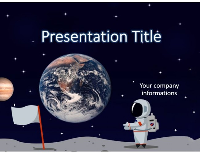 Astronaut PowerPoint Template Free Download